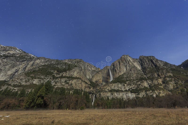 Upper and Lower Yosemite Fall Stock Image - Image of lower, outdoor ...