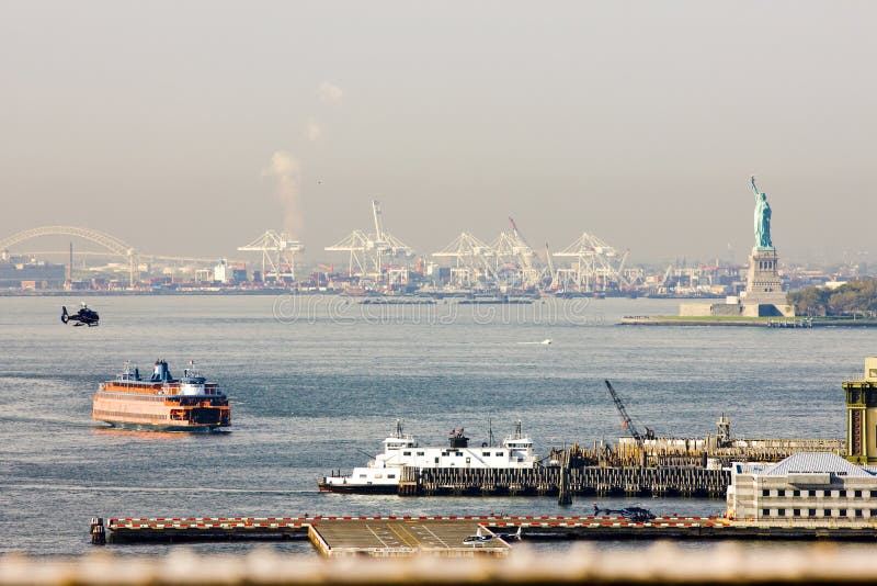 Upper New York Bay stock photo. Image of harbours, america - 14068758