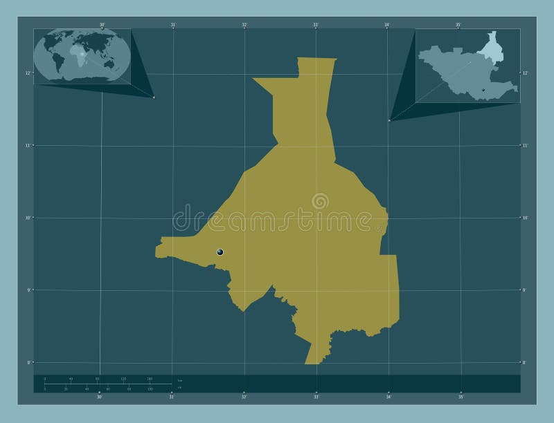 Upper Nile, South Sudan. Solid. Capital Stock Illustration ...