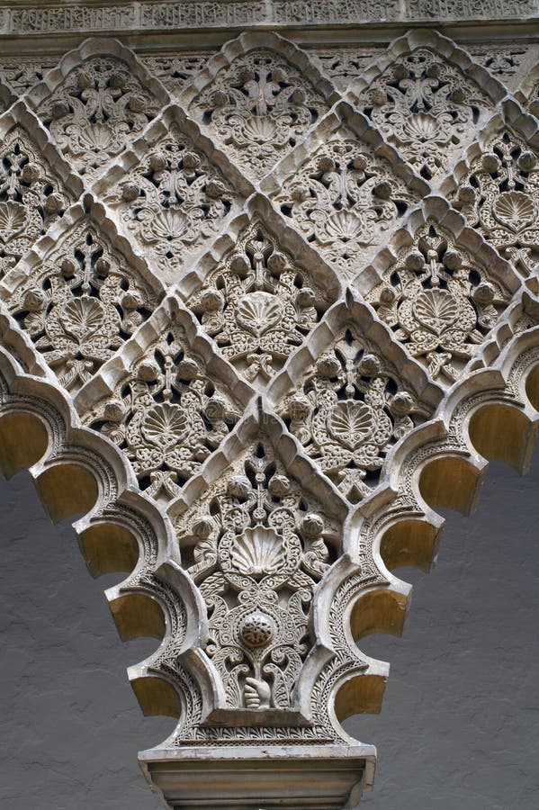 The Upper Part of the Column and the Arch with Stone Thread Stock Photo ...