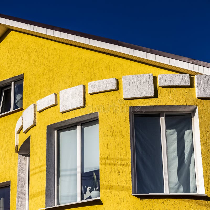 The Upper Part of the House Stock Image - Image of structure, white ...