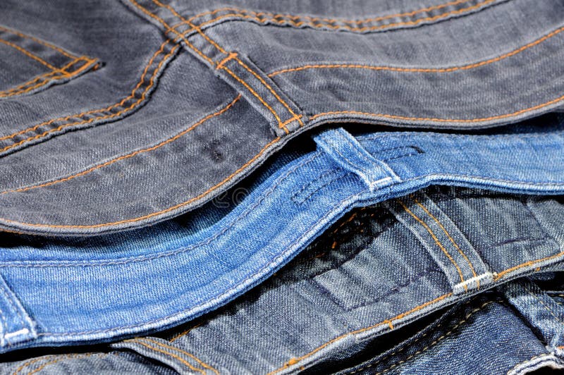Upper Parts of Colored Jeans Stock Image - Image of fabric, denim: 50828783