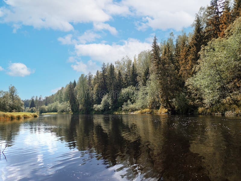 Upper Reaches of the Volga River in Russia Stock Photo - Image of ...