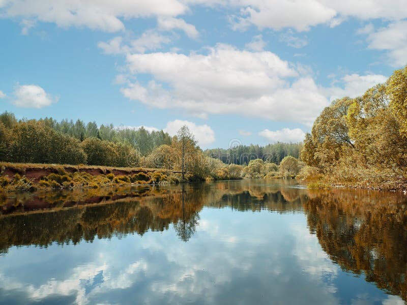 Upper Reaches of the Volga River in Russia Stock Photo - Image of ...