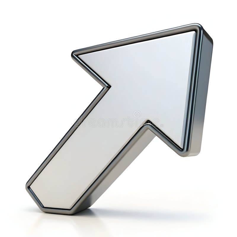 Upper Right Arrow 3D Icon stock illustration. Illustration of right ...