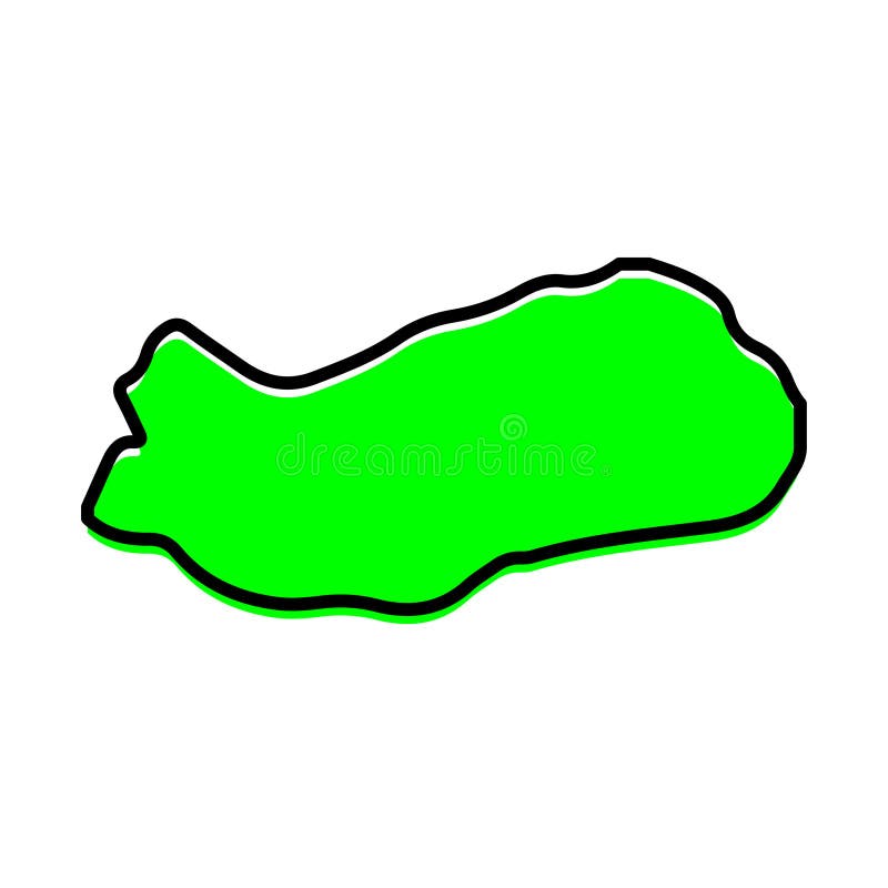 Upper River Administrative Region of the Gambia Map Design Stock Vector ...