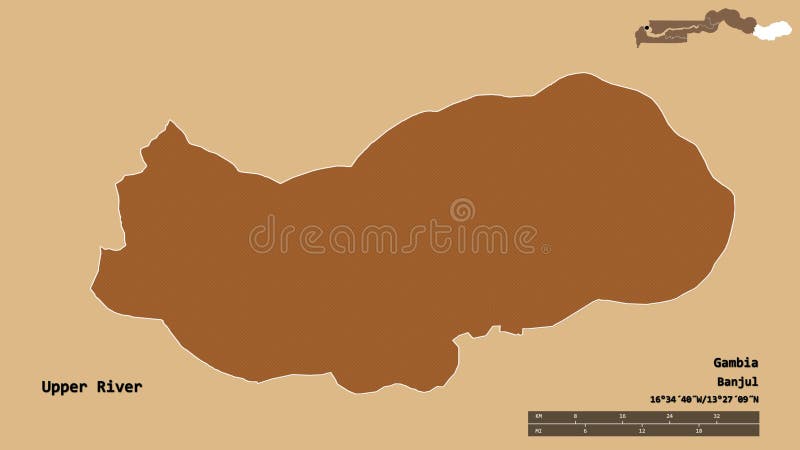 Upper River, Division of Gambia, Zoomed. Pattern Stock Illustration ...