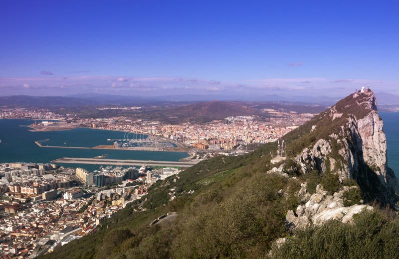 Upper Rock stock image. Image of gibraltar, scenic, panoramic - 29254551