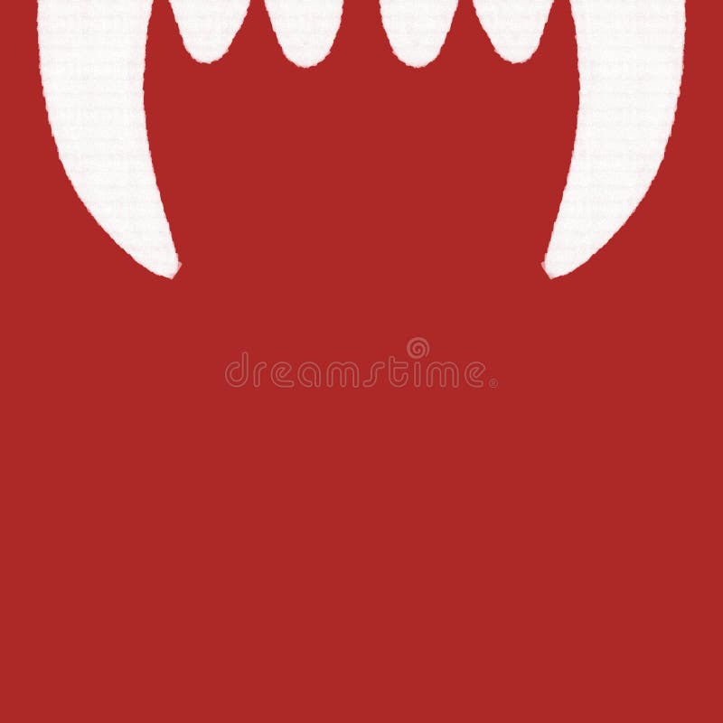 White Teeth Design on Red Background Stock Illustration - Illustration ...