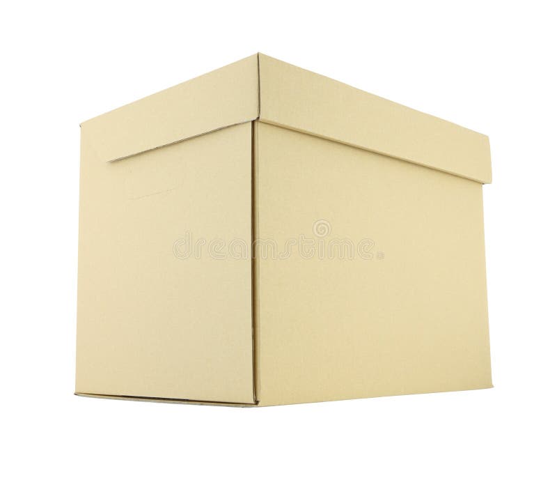 Upper Side Cardboard Paper Box Stock Image - Image of container ...