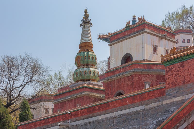 Upper Structure of the Sumeru Temple on Longevity Hill Stock Image ...