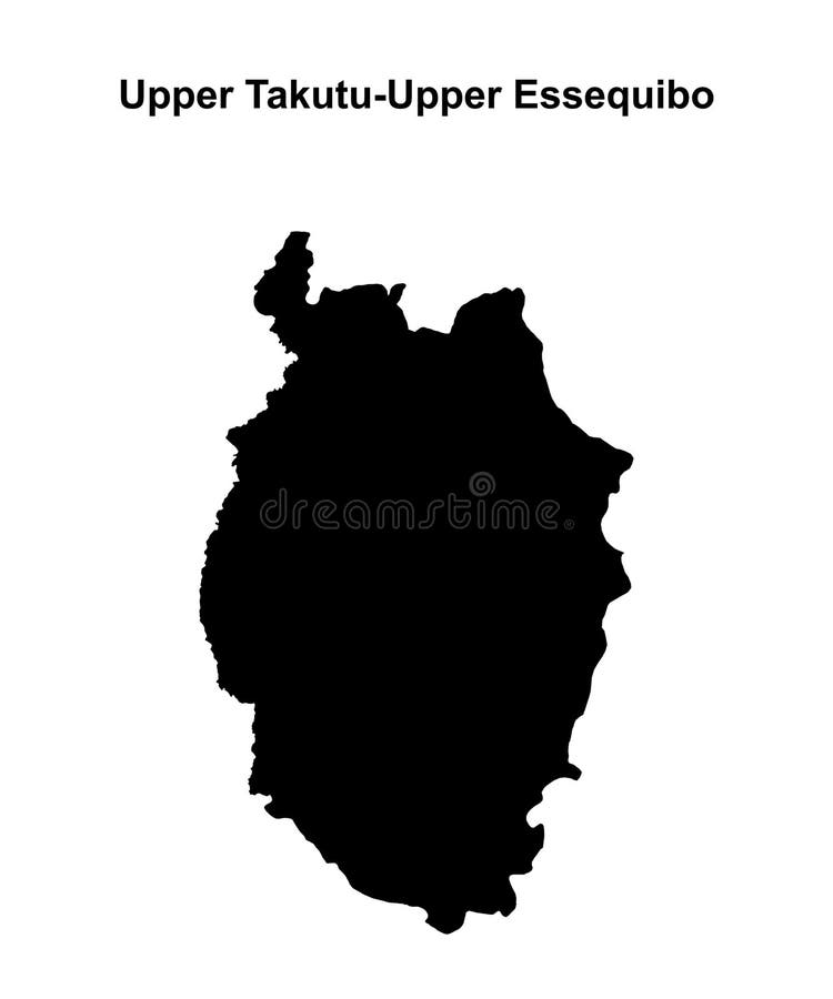 Upper Takutu-Upper Essequibo Outline Map Stock Vector - Illustration of ...