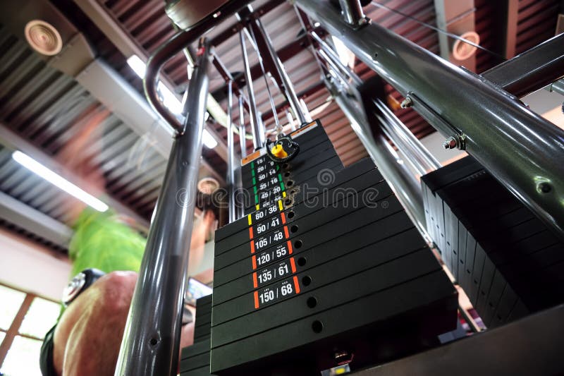 Upper traction gym machine stock photo. Image of excercise - 94524990