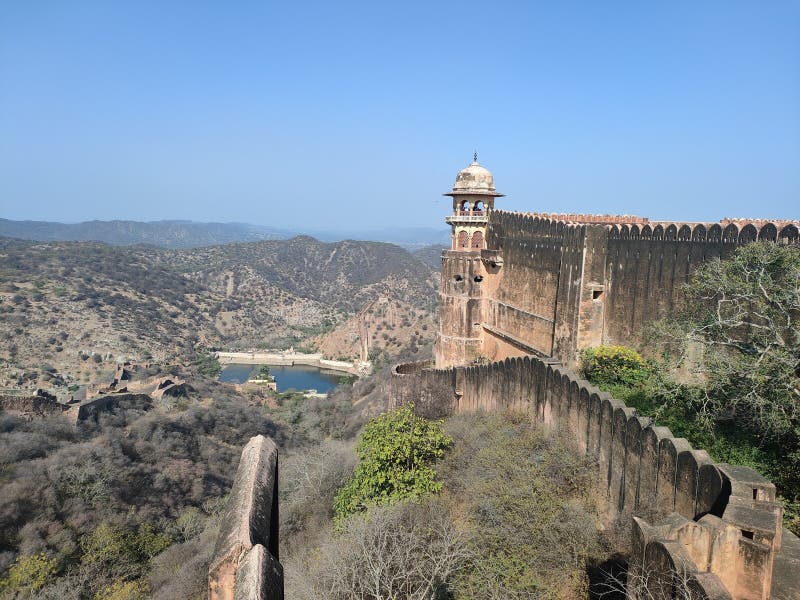 Upper View of Jaigarh Fort, Jaipur, Rajasthan, India Stock Photo ...