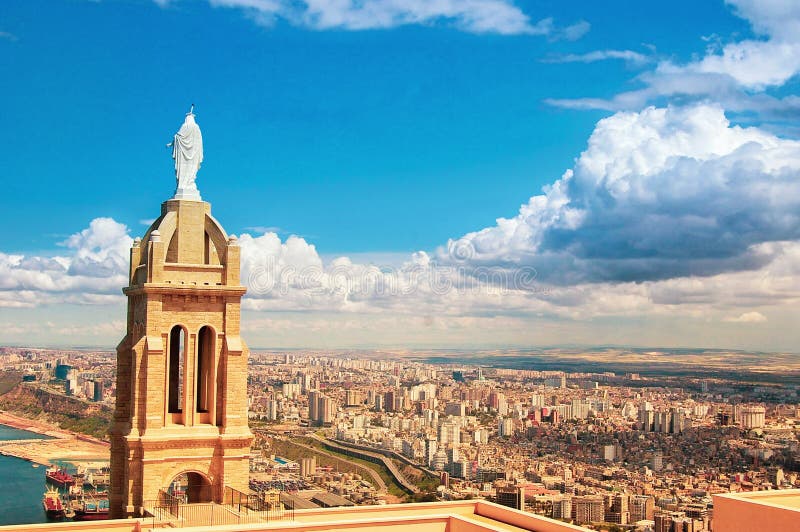 An Upper View of Santa Cruz Cathedral, Oran, Algeria Stock Image ...