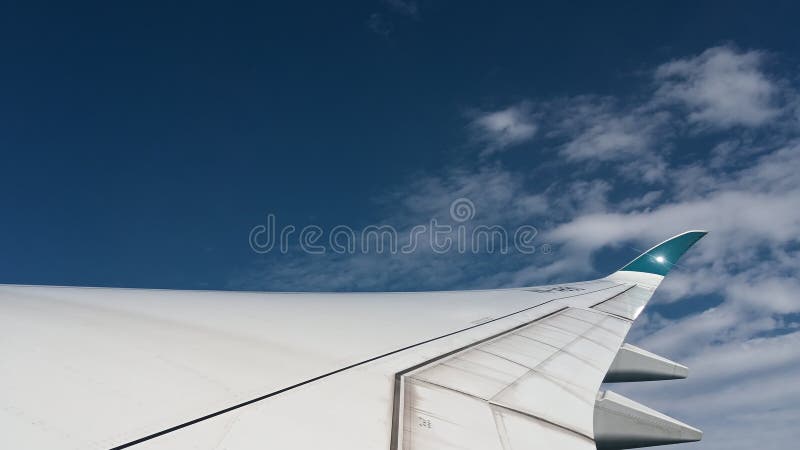 Upper wing of the wing stock video. Video of cockpit - 180345809