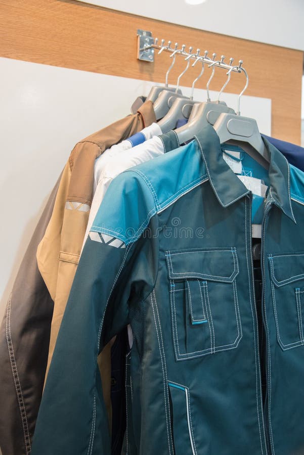 The Upper Work Clothes of Strong Fabric of Different Colors with Stock ...