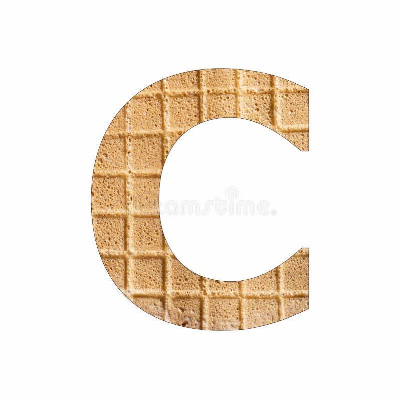 Uppercase Alphabet Letter C - Wafer Close-up Texture Stock Photo ...