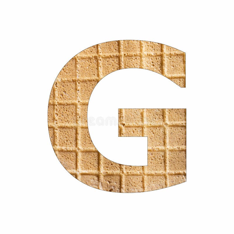 Uppercase Alphabet Letter G - Wafer Close-up Texture Stock Photo ...