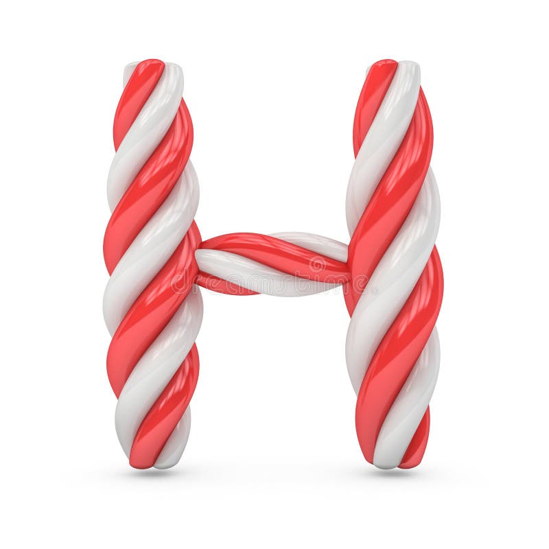 Uppercase Candy and Sugar Font. Letter H Stock Illustration ...