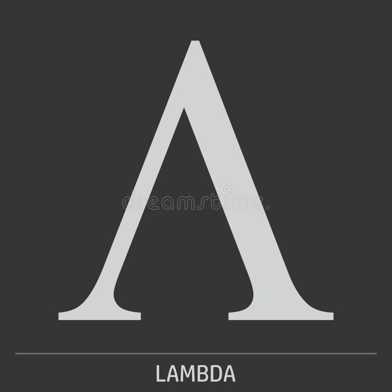 Lambda Greek Alphabet Design Trendy Stock Vector - Illustration of ...