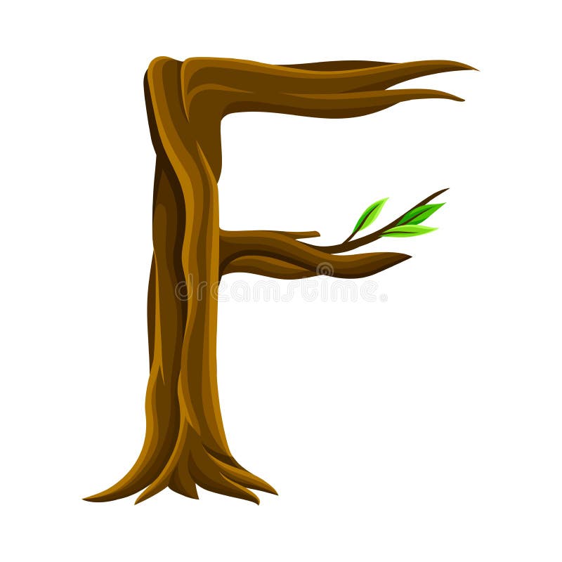 Uppercase Letter of Alphabet Arranged from Forest Elements Like Tree ...