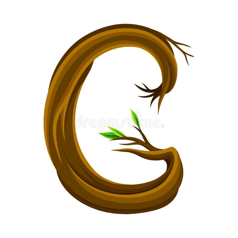 Uppercase Letter of Alphabet Arranged from Forest Elements Like Tree ...