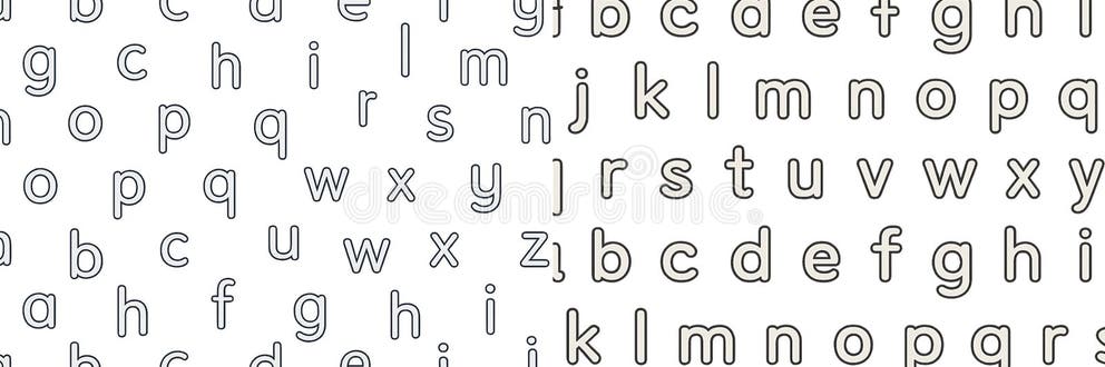 Uppercase and Lowercase Letters Arranged in a Grid Pattern for ...