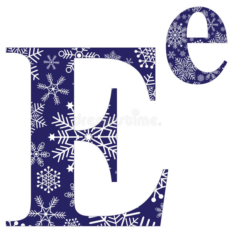 Uppercase and Lowercase Letters of the English Alphabet E Stock Vector ...