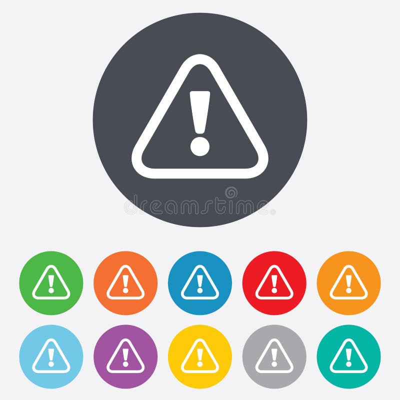 Uppmärksamhetteckensymbol. Utropstecken. Stock Illustrationer ...