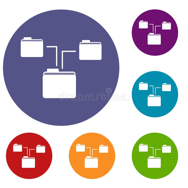Mappstruktur stock illustrationer. Illustration av bifogad - 12877515