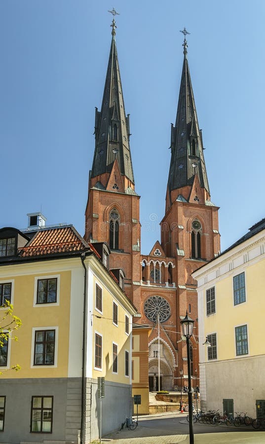 Uppsala Cathedral stock image. Image of town, gothic - 40911339
