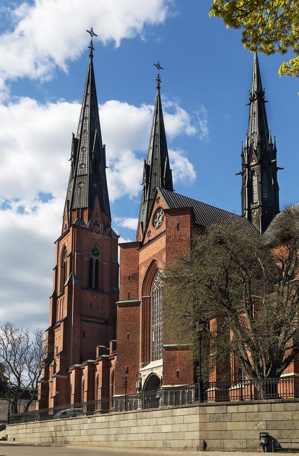Uppsala Cathedral stock photo. Image of sweden, landmark - 40935582