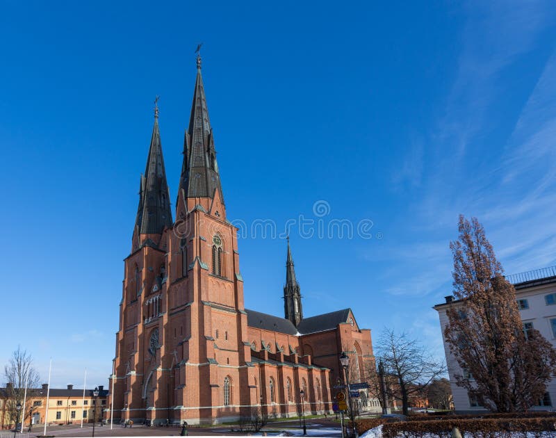 Uppsala Domkyrka fotografering för bildbyråer. Bild av nordiskt - 63329323