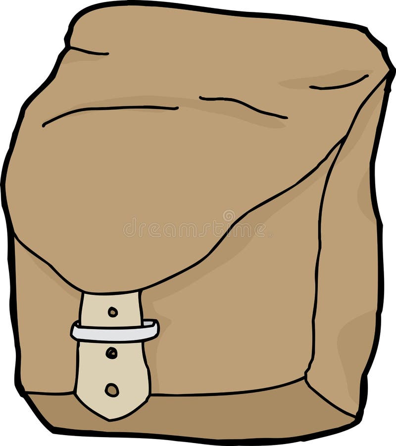 Brown Backpack, Casual Rucksack Vector Illustration Stock Vector ...