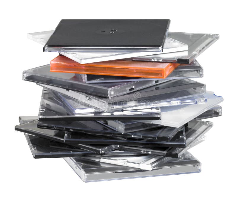 Upright CD jewel cases stock photo. Image of equipment - 27696790