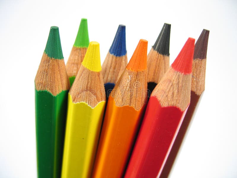Upright Crayons II stock image. Image of drawing, pencil - 18627