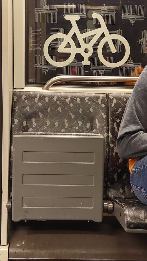 Upright Flapseat in a Subway with Occupied Seat Next To it Stock Image ...