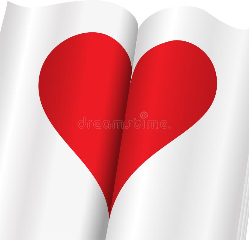 Upright Heart in a Notebook Stock Vector - Illustration of border ...