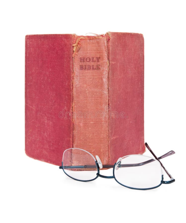 Upright Old Bible and Reading Glasses Stock Photo - Image of glasses ...