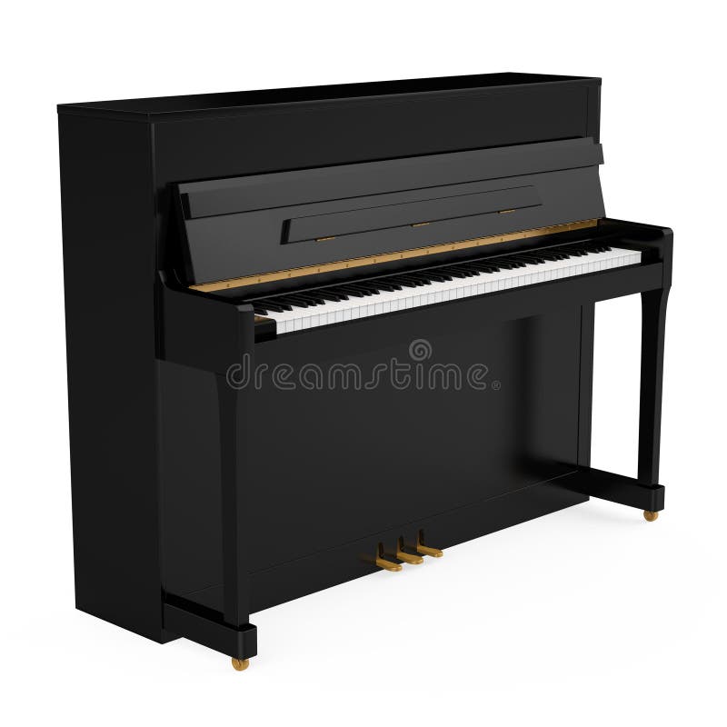 Upright Piano Isolated stock illustration. Illustration of brand ...