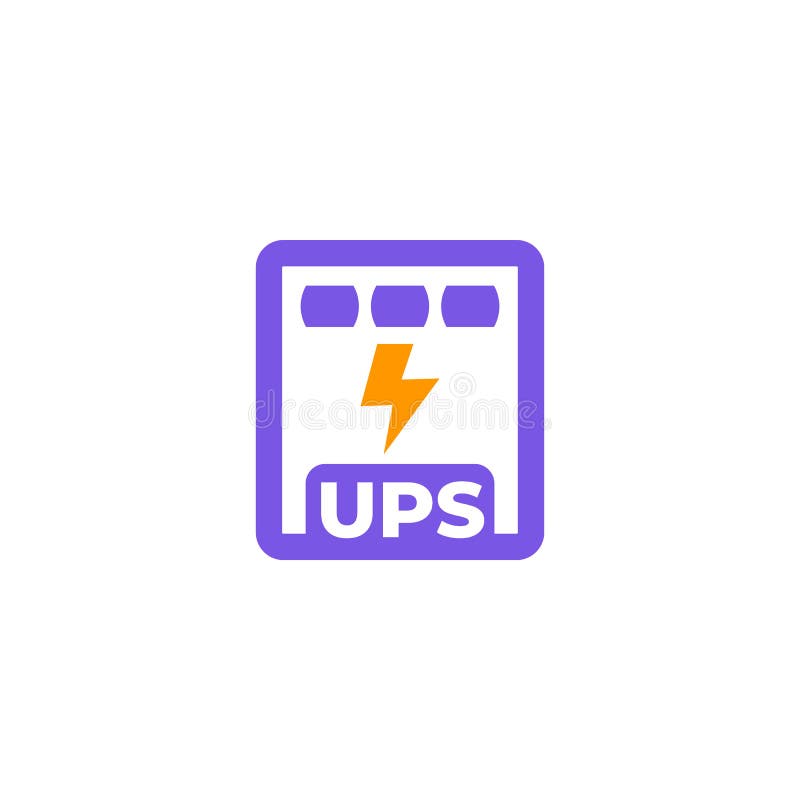 UPS, Backup Power Supply Icon, Vector Stock Illustration - Illustration ...