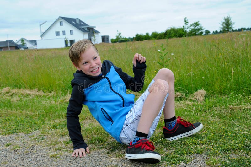 Ups I am falling down stock image. Image of children - 41929613