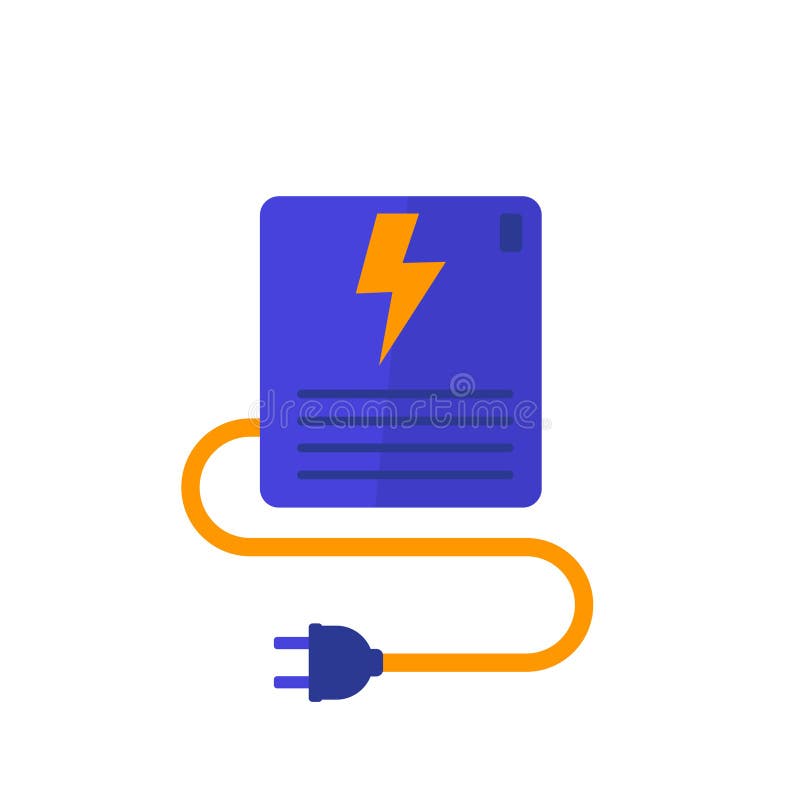 UPS Icon, Uninterruptible Power Supply, Flat Art Stock Vector - Illustration of flat, usage ...