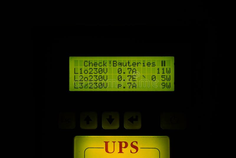 Ups Lcd Bright Digital Control Panel with Letters and Numbers Stock ...