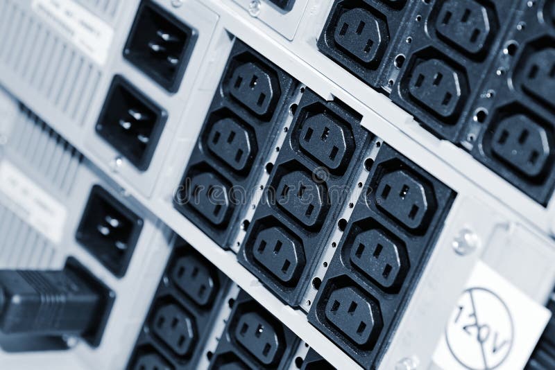 UPS power sockets stock photo. Image of electric, computer - 50287816