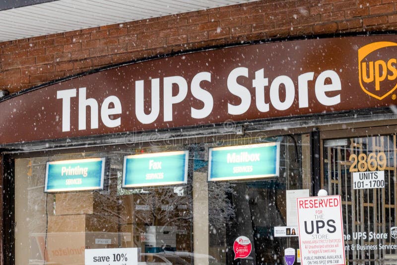 The UPS Store Sign in Toronto Editorial Stock Image - Image of downtown ...