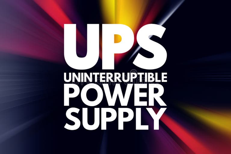 UPS - Uninterruptible Power Supply Acronym, Technology Concept ...