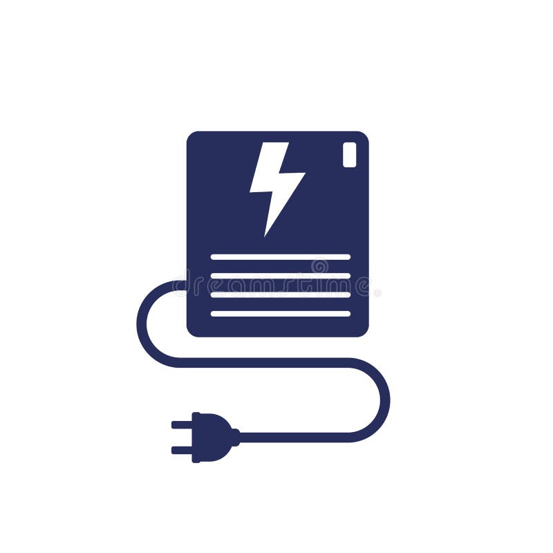 UPS, Uninterruptible Power Supply Icon on White Stock Vector ...