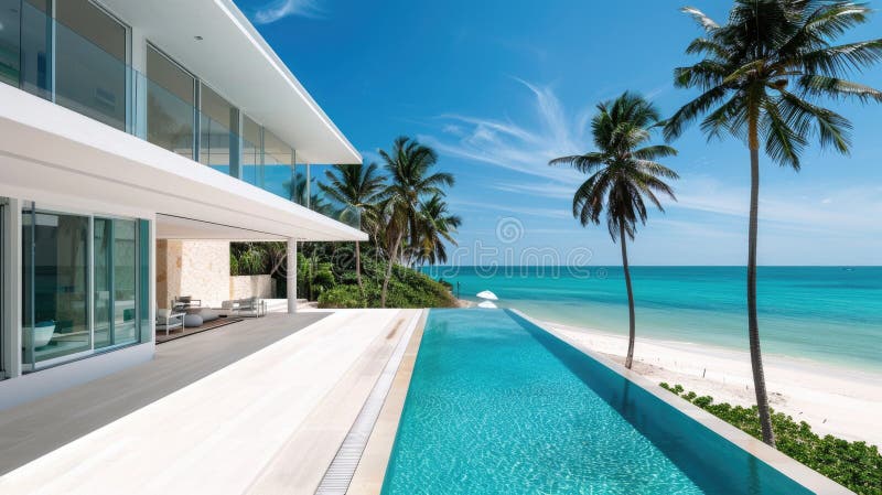 Upscale Contemporary Beachfront Villa with Infinity Pool and Stunning ...